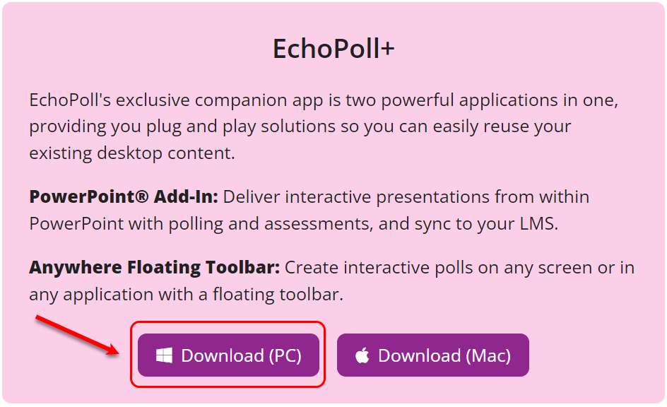 EchoPoll - Sign-in and download the desktop app (Ultra) - eLearning - University of Queensland